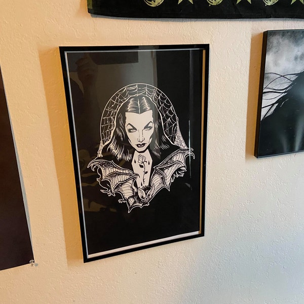 Vampira Art Print! Queen of the Night Fine Art Print and Canvas Ready ...