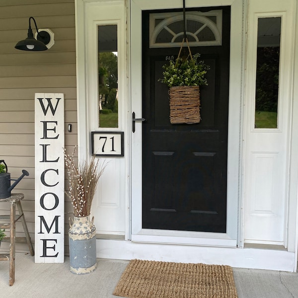 2 Number Farmhouse Style House Number Sign, House Number Sign,number ...