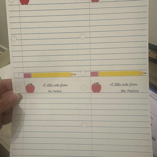 Editable Note Cards Teacher Printable PDF File INSTANT DOWNLOAD A2 Size ...