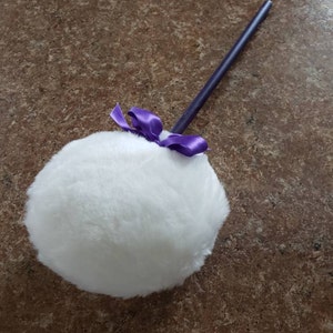 Luxurious Body Powder Puff, 4 Inches With Peach Ribbon Handle and Bow ...