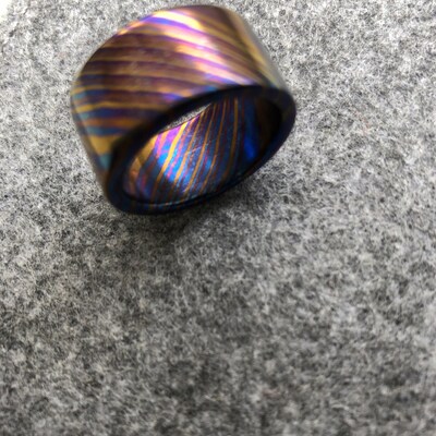 Timascus Ring Band. Choice of Thickness. - Etsy