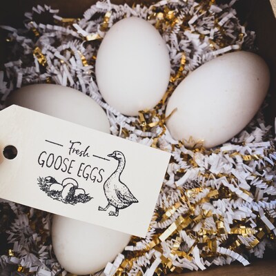 Goose Egg Stamp Fresh Goose Eggs Egg Carton Stamp Egg Carton Label ...