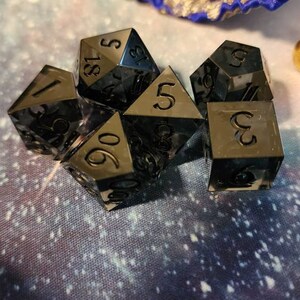 Sossal Frostbite Dice Set for Dnd 7 Piece Sharp Edge Resin Dice Set, Handmade, Custom RPG Dice ...