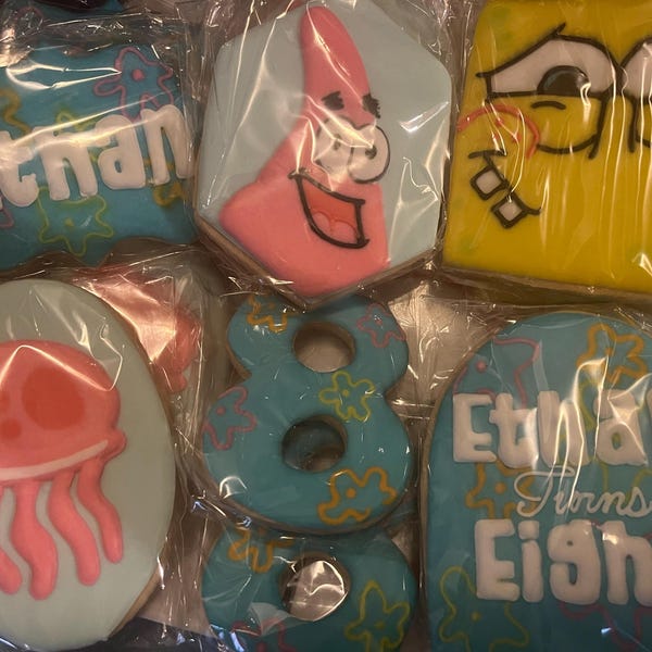 Custom Spongebob Cookies - Etsy