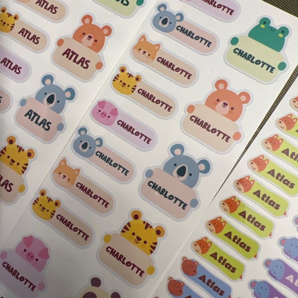 Kid Name Label｜laminated Kid Name Sticker｜waterproof Kid Name｜kids ...