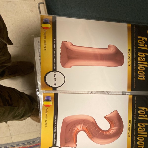 GIANT Number 21 ROSE Gold Balloons 21st Birthday 40 Rose Gold Balloons ...