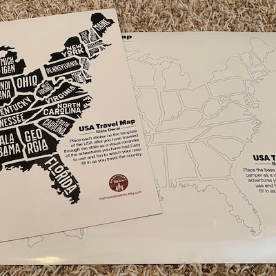 USA Magnet Travel Map for Rv's and Campers - Etsy