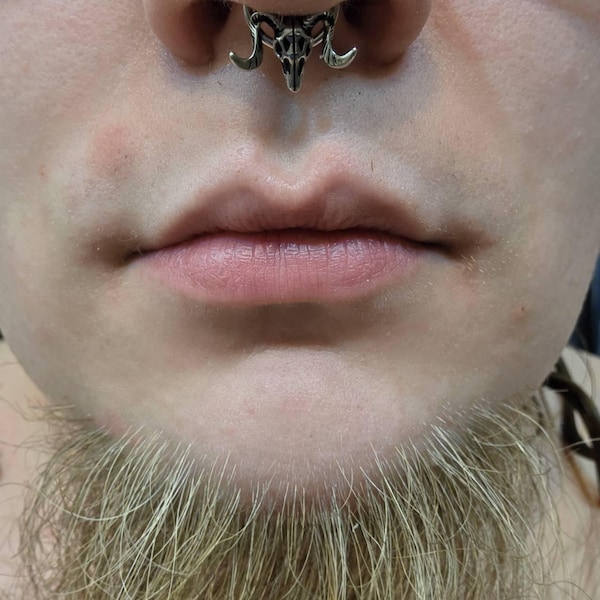 Stainless Steel Septum Clicker: Gothic Emo Punk Nose Ring 16G 10mm - Etsy
