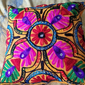 Indian Wall Hanging Tapestry Multicolour Embroidered Table Runner ...