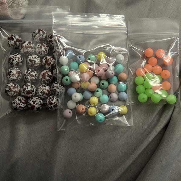 Beaded Fidget Pen or Pencil rainbow Silicone Beads Sensory Stress ...