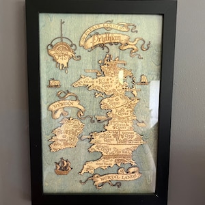 3D Wood Engraved Map of Pantala Wings of Fire Map - Etsy