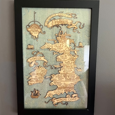 3D Wood Engraved Map of Pantala Wings of Fire Map - Etsy