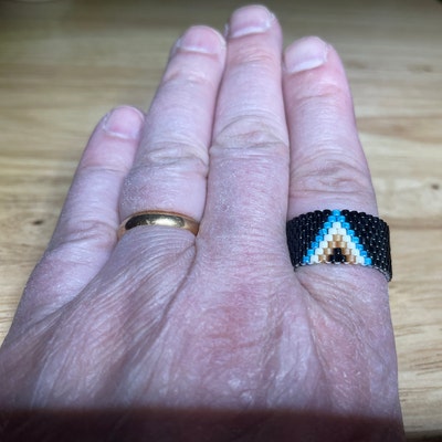 Beaded Ring Tutorial Beading Instructions Beaded Ring Pattern Digital ...