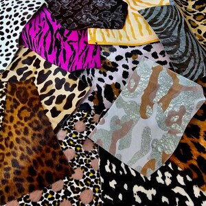 Mix HAIR on LEATHER Hide Scraps Mix of Different Colors / - Etsy