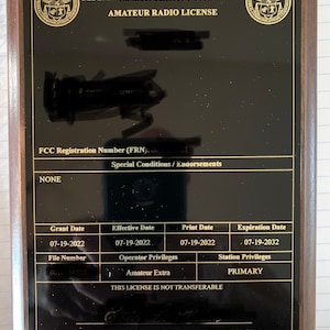 Laser Engraved FCC GMRS License Plaque for General Mobile - Etsy