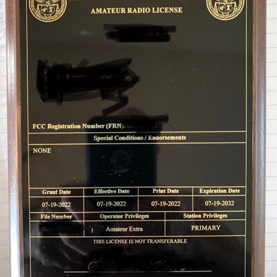 Amateur Radio License Plaque Black & Gold on Walnut - Etsy