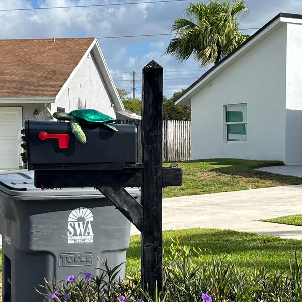 Toon Turtle Mailbox Topper - Customizable Colors! - Etsy