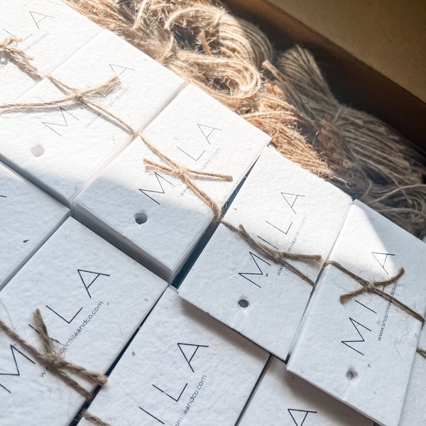Customizable Plantable Hang Tags, Personalized Seeded Paper Gift Tags ...