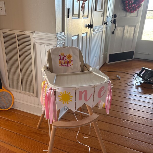 Boho Rainbow High Chair Banner, Boho Rainbow Tassel Garland, Wood Bead ...