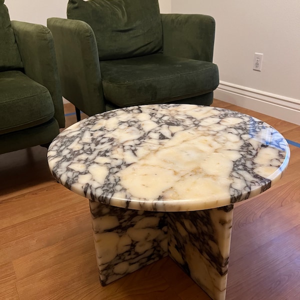 Calacatta Viola Set of 2-4-6 SQUARE Coasters, Italian Marble 100% ...