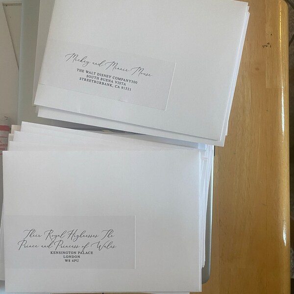 Wrap Around Address Label Template, Printable 8x2 Label for Envelope ...