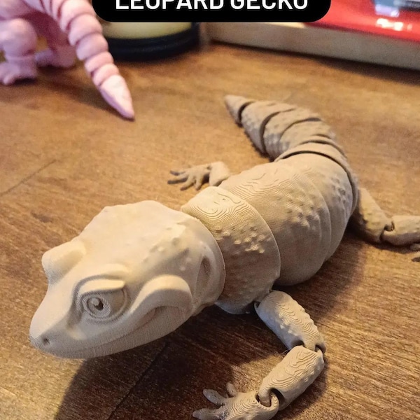 Leopard Gecko Digital .STL File for 3d Printing, Articulated Fidget ...
