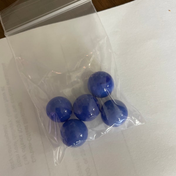 14mm "light Blue Opal" Game Marbles (.55") Choice of Quantity: Packs of ...