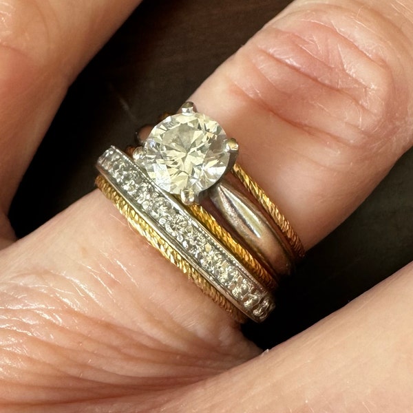 Minimal 14k Gold Filled Tarnish Resistant Ring, Gold Sparkle Twist ...