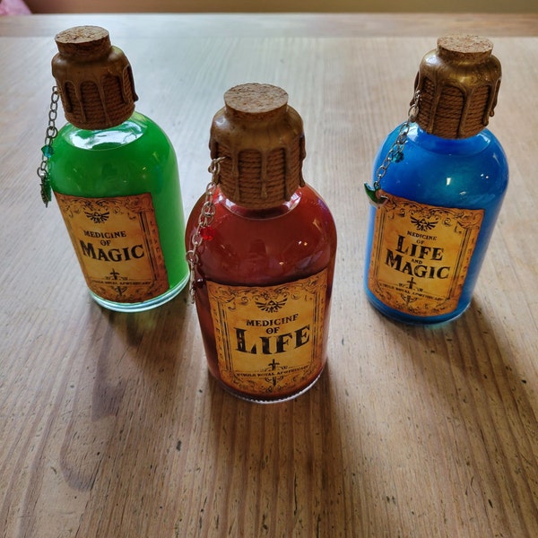 The Legend of Zelda Red, Green and Blue 3 Potion Bundle Inspired by the ...