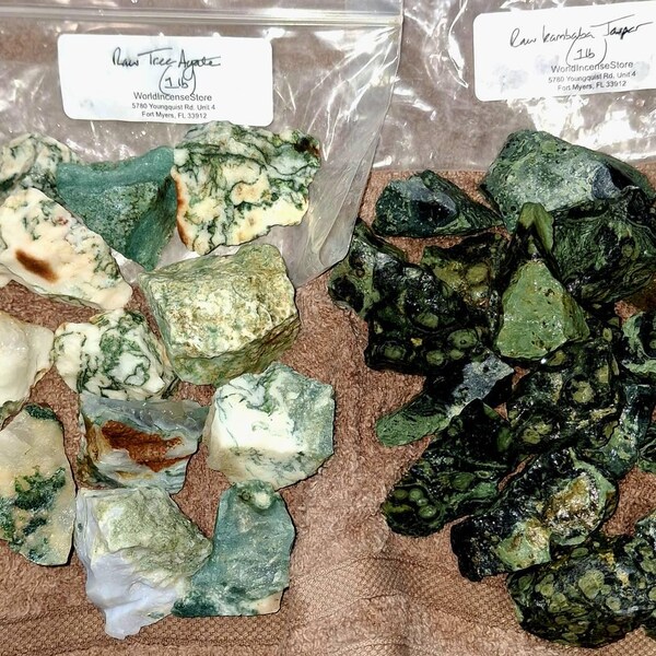 Tree Agate Rough Natural Stones - Wholesale Bulk Lots ('A' Grade Raw ...