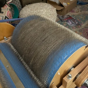 Carder for Wool Fiber Combing Cardings Blending Board 72 TPI Drum ...