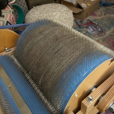 Carder for Wool Fiber Combing Cardings Blending Board 72 TPI Drum ...