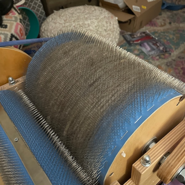 Carder for Wool Fiber Combing Cardings Blending Board - 72 TPI Drum ...