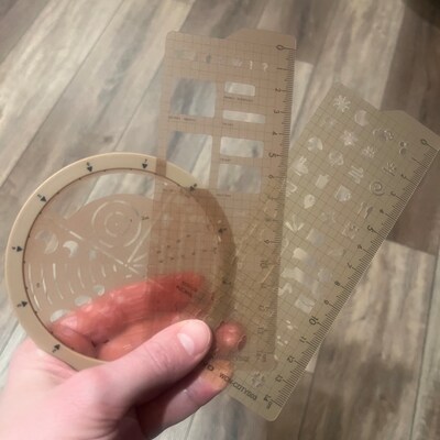 Kokuyo MO Series Stencil Template Boxes Lines Numbers Dividers Banners ...