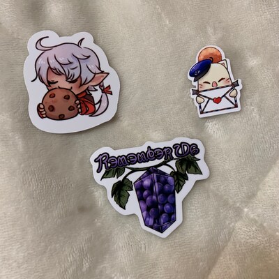 Final Fantasy 14 FFXIV Endwalker Low Poly Grapes Squapes 2.5 Sticker ...