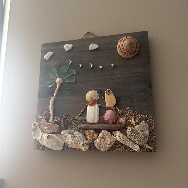 Seashell Flowers, Handmade, Pink Seashell Flower Bouquet on Gray Ship ...