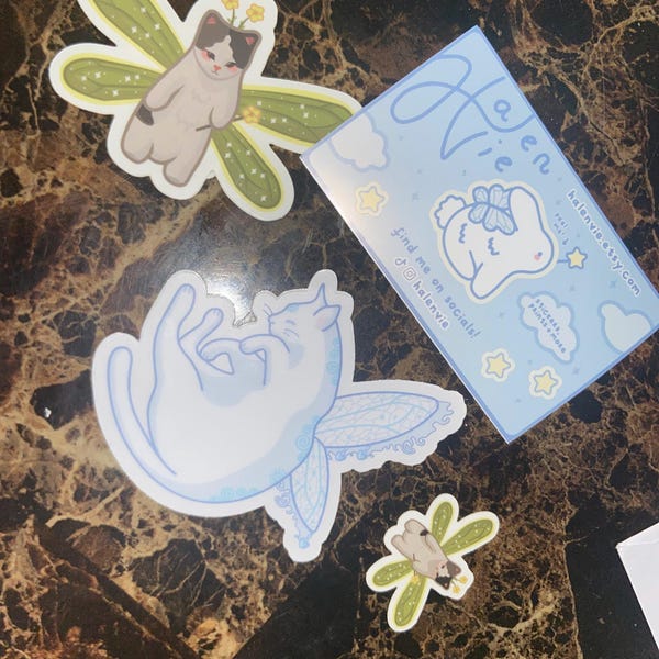 Fluffy Princess Cow Sticker / Matte Vinyl / Fairy Cow Sticker - Etsy