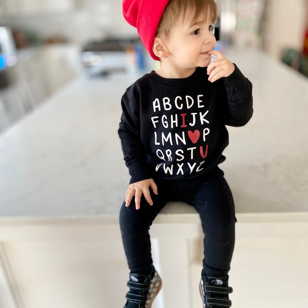 Funny Boys Valentines Shirt, Baby Boy Valenetines Day Outfit Toddler Boy Valentines Sweatshirt ...