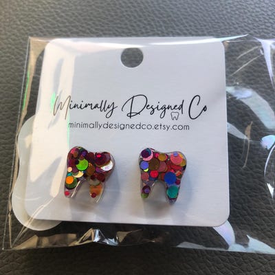 RETRO Tooth Earrings Single Set Dental Hygienist, Dental Assistant ...
