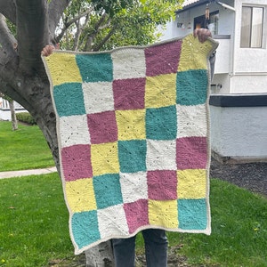 Blanket Crochet Pattern Instant Download Beginner-friendly Throw ...