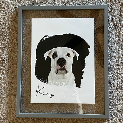 Custom Dog Portrait Print or Digital Download File Mothers - Etsy