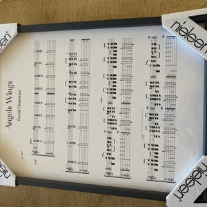 Personalised Song Sheet Music Notes Lyrics Print 1st, 2nd Anniversary ...