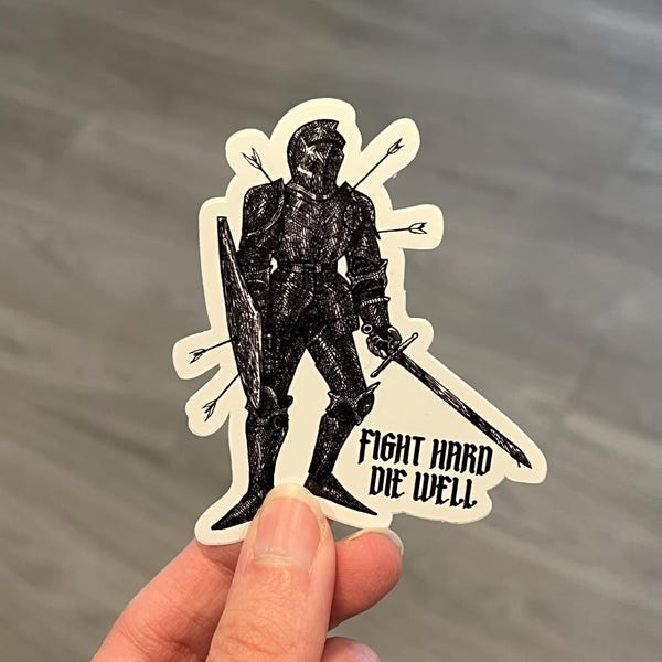 Fight Hard Knight Sticker - Etsy