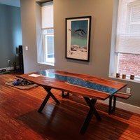 102 Live Edge Dining Blue River Table Made in a Modern Rustic Finish ...