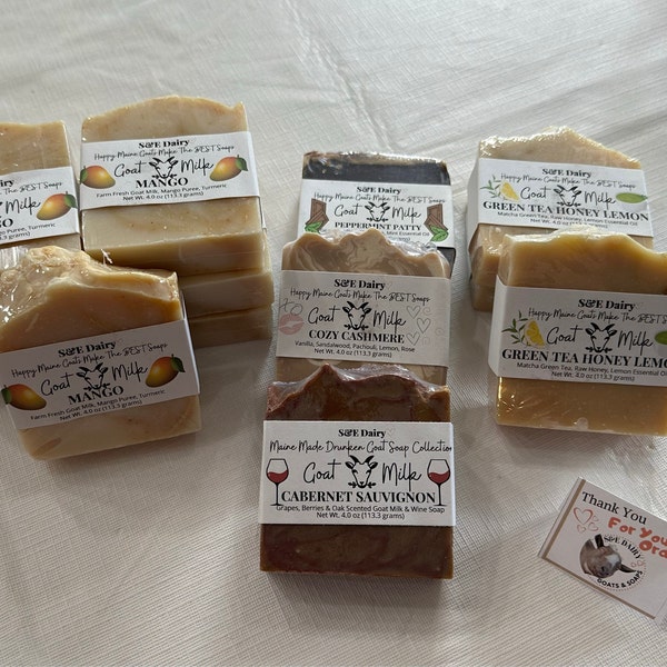 Goat Milk Best Seller 5 Soap Bar Bundle Homemade Organic Cold Process ...
