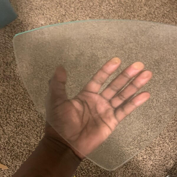 9 Inch Triangle Bent Clear Glass Plate 3/16" Thick-triangle Glass Plate ...