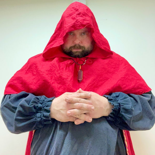 Medieval Celtic Viking Wizard Hooded Surcoat - Etsy