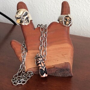 American Bad Ass Ring Sterling Silver Skull Ring Skull Ring | Etsy