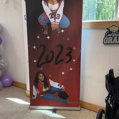 Custom Birthday Retractable Banner Stand INCLUDED With Full Color Print ...