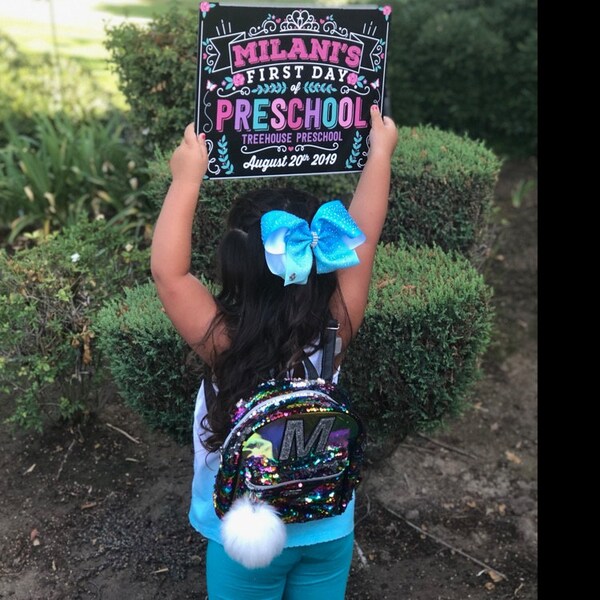 Princess First Day of School Sign Printable Girl 1st Day of School Sign ...